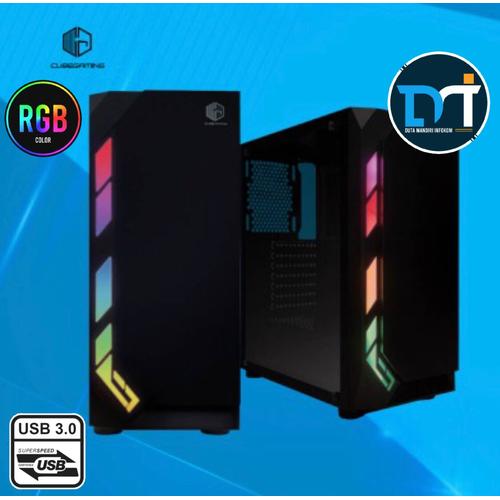 Jual Cube Gaming RAVELLO - RGB Strip Tempered Glass ATX Gaming Case ...