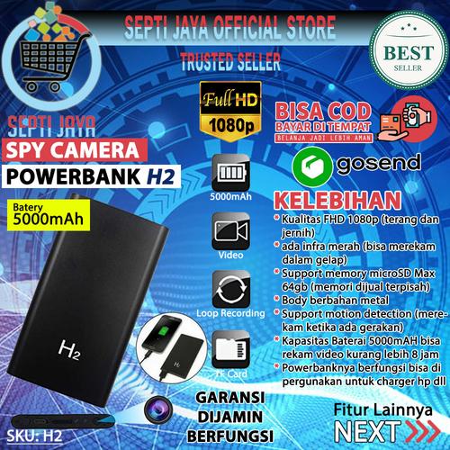 Promo Powerbank Kamera Full HD H2 5000 Mah Power Bank Spy Camera ...