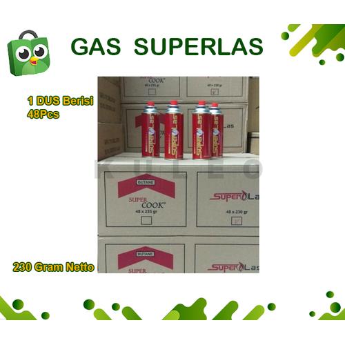 Jual gas superlas - Gas Portable - Gas Kaleng - Gas Superlas 230gr 1Dus ...