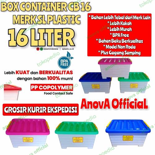 Jual BOX CONTAINER CB 16 LITER . SL PLASTIC. BESAR DARI CB 15 SHINPO ...