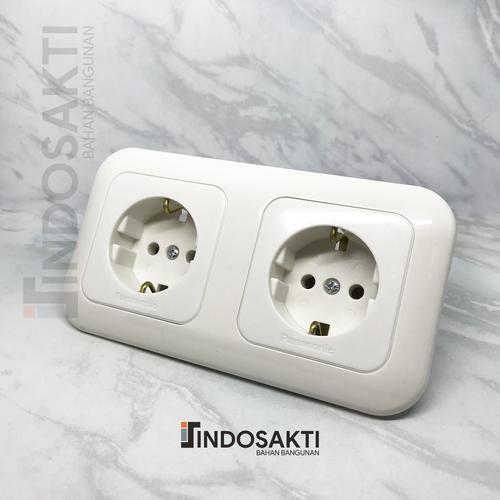 Jual Stop Kontak Listrik Colokan 1 atau 2 Lubang Panasonic Wide Series ...