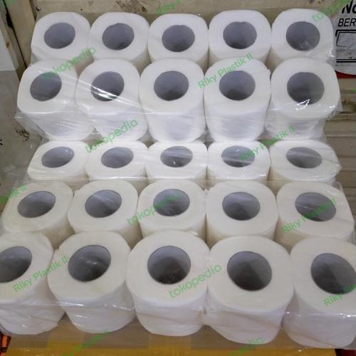 Jual tissue roll polos/tissue toilet lembut per pack isi 10roll ...