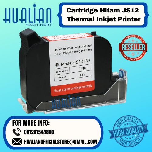 Jual Cartridge Hitam JS12 Thermal Inkjet Printer Tinta Coding M6 ...