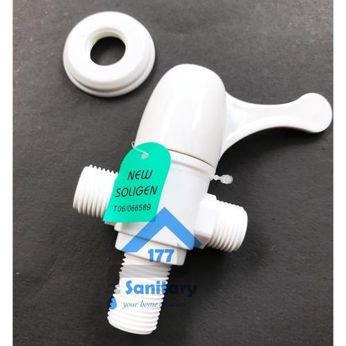 Jual Stop Kran Tee PVC Soligen E - Stop Keran air Cabang T Double 2 ...
