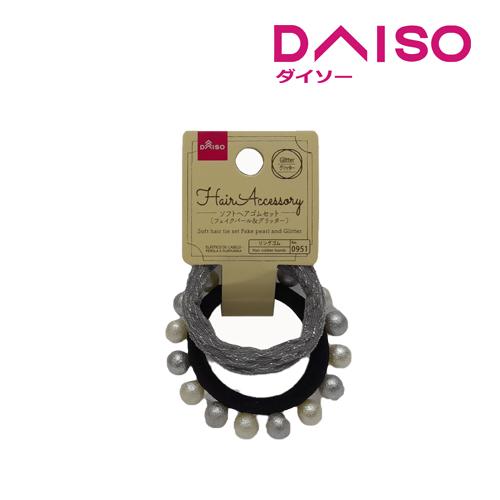 Jual Daiso Soft hair tie set Fake pearl and Glitter - Abu-abu - Kab. Tangerang - DAISO JAPAN ...
