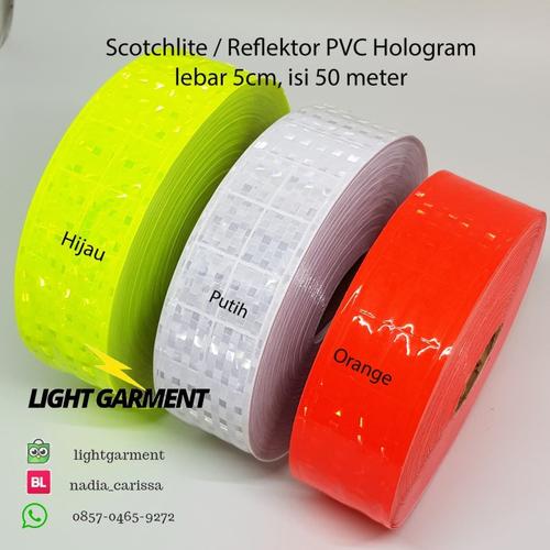 Jual Pita Scotlight Scotlite PVC 5 cm Hologram per 1 meter - Putih ...