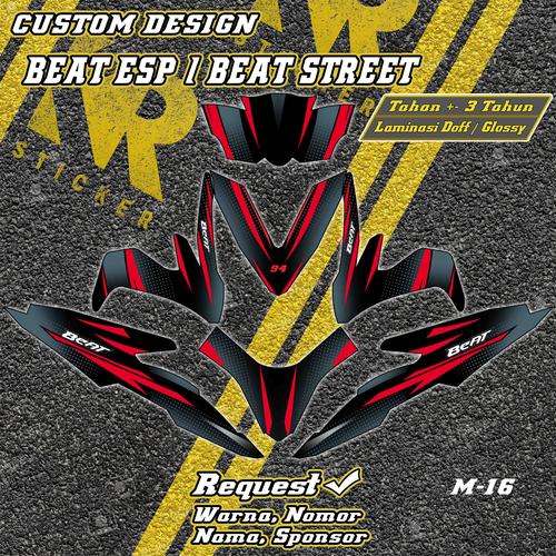 Jual Stiker decal beat esp / beat street fullbody Custom Desain M16 ...