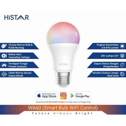 Jual HiSTAR Smart Bulb RGBWW 9W 12W Wifi Wireless IoT Home Automation ...