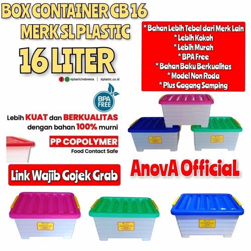 Jual BOX CONTAINER CB 16 LITER . SL PLASTIC. BESAR DARI CB 15 EZY ...
