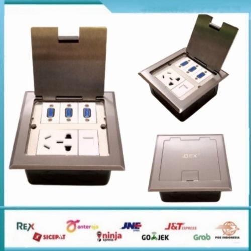 Jual STOP KONTAK LANTAI/MEJA-FLOOR SOCKET LANTAI/MEJA (VGA,LISTRIK,LAN ...