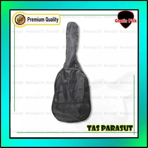 Jual Tas Gitar Akustik Berbahan Parasut Hitam Polos Universal - Akustik ...