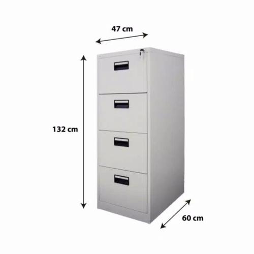 Jual filing cabinet 4 laci drawer lemari besi rak besi lemari dokumen ...