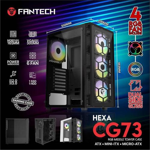 Jual Casing PC / Case PC Fantech HEXA CG73 Black - Kota Pontianak ...