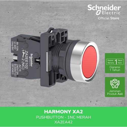 Jual Schneider Electric Push Button Flush 22mm 1NC Merah - XA2EA42 - Jakarta Pusat - Schneider ...