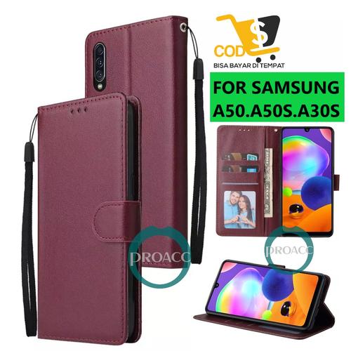 Jual flip wallet SAMSUNG A50/A50S/A30S flip case casing handphone ...
