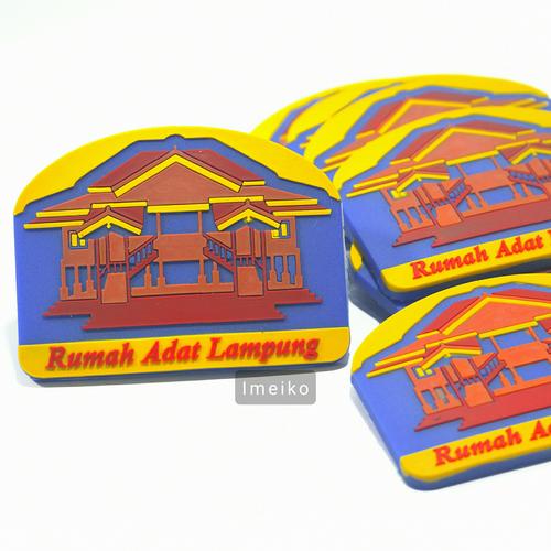 Jual Souvenir Magnet Rumah Adat Lampung | Magnet Kulkas | Bahan Karet ...