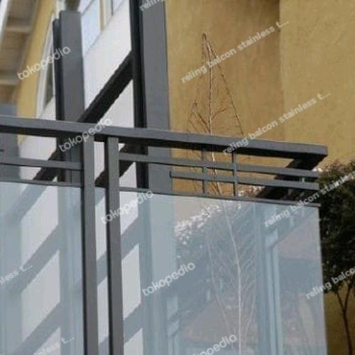 Jual pagar balkon kaca rangka besi - Kota Depok - reling balcon ...