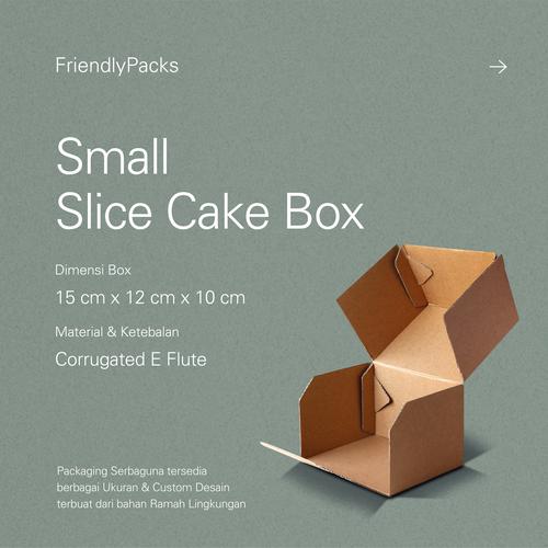 Promo Small Slice Cake Box - Packaging Corrugated - 15 x 12 x 10 cm ...
