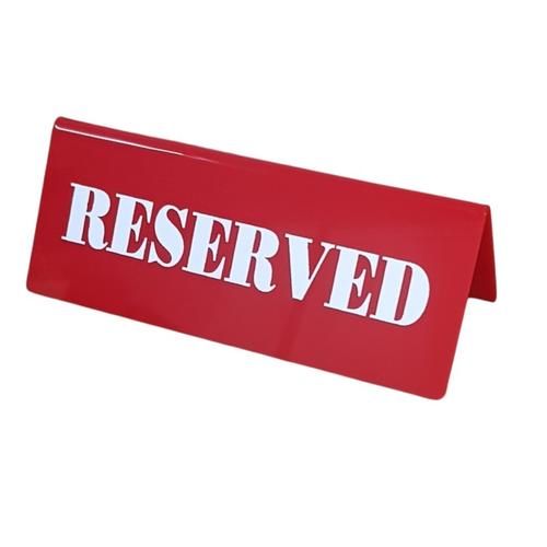 Jual Papan Meja Reserved Akrilik / Acrylic Reserved Sign - Merah ...