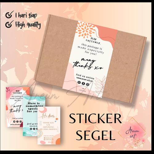 Jual Sticker seal packaging box / Sticker segel custom / Sticker ...