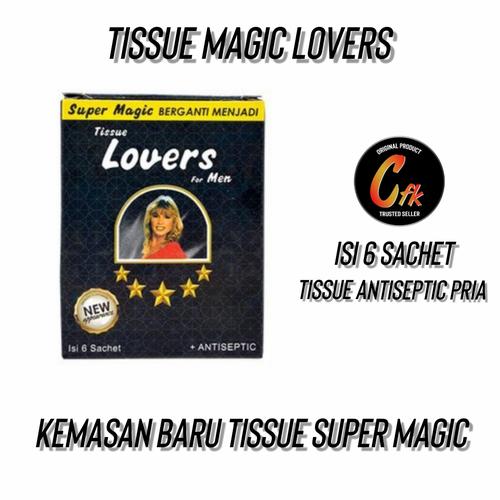 Jual Tissue Lovers For Men Isi 6Sachet- Tissue Basah Antiseptic Pria ...