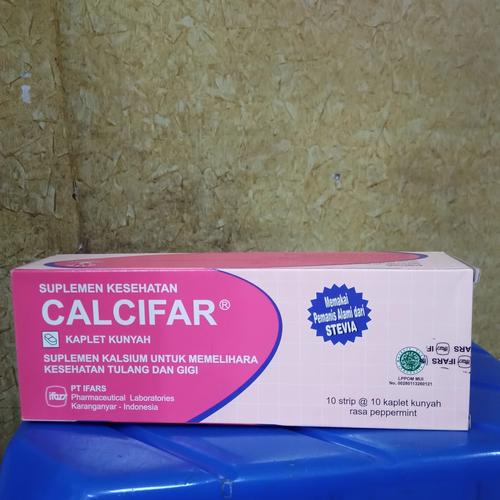Jual CALCIFAR TAB untuk kesehatan tulang dan gigi per strip 10 tab ...