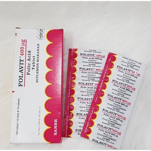 Jual FOLAVIT 400 mcg asam folat ibu hamil box isi 100 - Jakarta Pusat ...