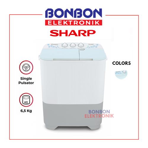 Promo Sharp Mesin Cuci 2 Tabung 6.5KG ES-T70MW BL / EST 70 MW BL Cicil ...