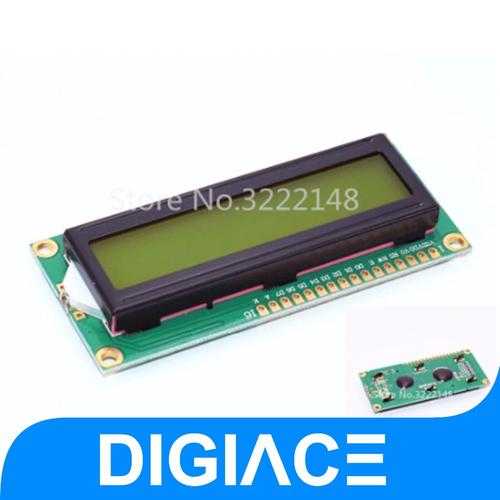 Jual LCD Display 16X2 1602 Hijau Kuning karakter MODULE Arduino ...