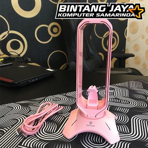 Jual Rexus Headset Stand Bungee J3 RGB with USB Hub - Black / White ...