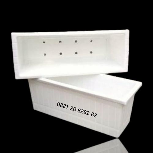 Jual pot persegi panjang 60 PUTIH POT TERAS 60CM POT BUNGA BALKON 60 CM ...
