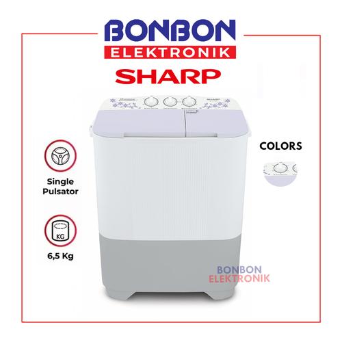 Promo Sharp Mesin Cuci 2 Tabung 6.5KG ES-T70MW LC / EST 70 MW LC Cicil ...