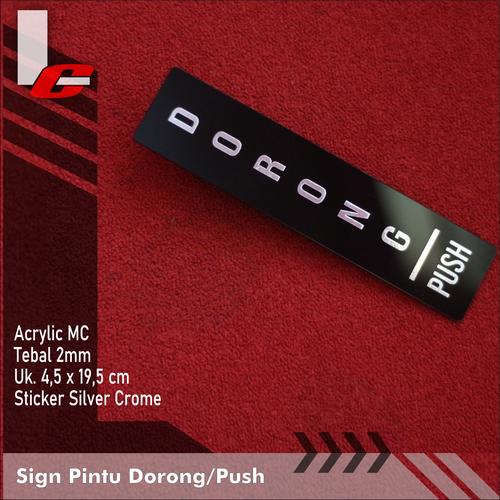 Jual Akrilik Sign Dorong/Push - Acrylic - Akrilik Pintu Tarik Dorong ...