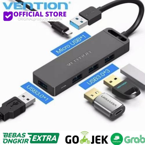 Jual VENTION USB 3.0 HUB USB 4 PORT USB 3.0 FLASHDISK MOUSE - 0.5M 0 ...