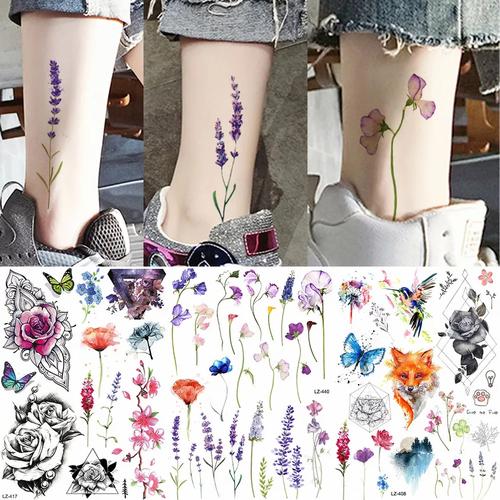 Jual Tato Temporer Stiker Flower angel tahan air / Temporary tattoo ...