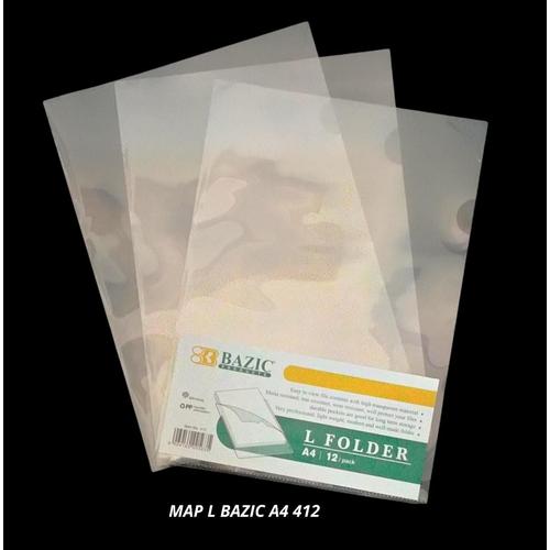 Jual MAP L FOLDER PLASTIK DOKUMEN SLIP A4 CLEAR SLEEVE PUTIH BENING ...