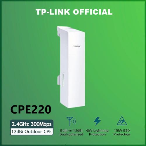 Promo TP-LINK CPE220 2.4GHz 300Mbps 12dBi Outdoor CPE 220 Cicil 0% 3x ...