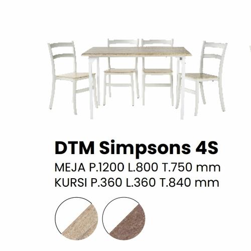 Jual Dinning Table Kayu Olympic DTM Simpson 4 S/ Meja Makan Kayu ...