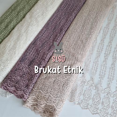 Jual 0,5 Meter Kain Brukat Brokat Tile Prancis Bahan Kebaya Motif Salur ...