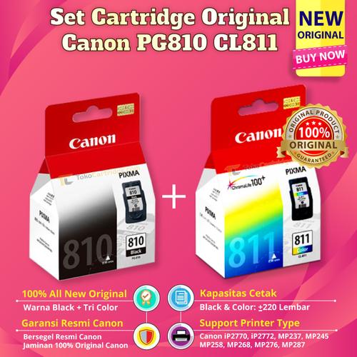 Jual Cartridge Tinta Canon PG810 PG-810 Printer iP2770 MP245 MP258 ...
