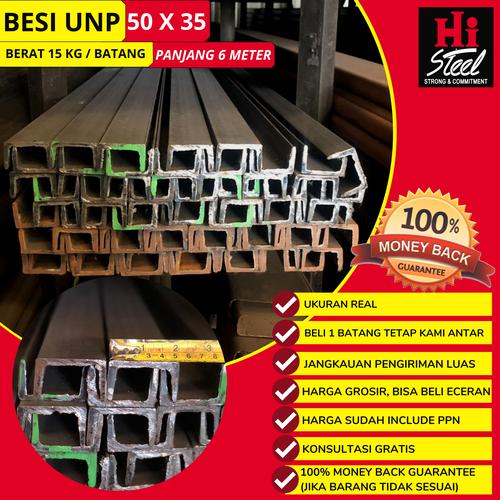 Jual Besi UNP 50 X 35 X 2.2mm X 6m - Kota Bekasi - Hi Steel | Tokopedia