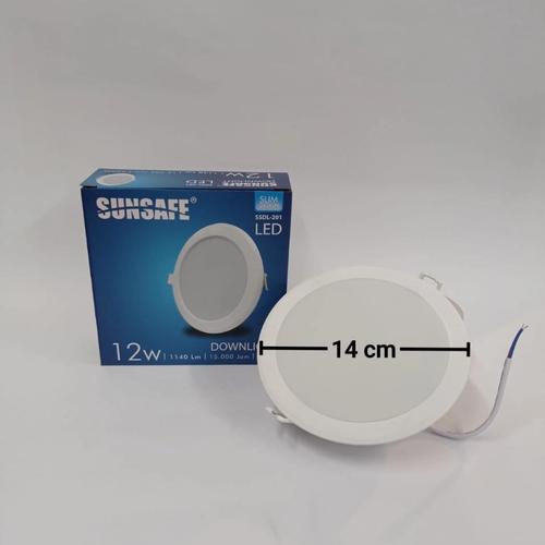 Jual Downlight Panel LED 12Watt inbow Bulat 4.5inch LED plafon SUNSAFE ...