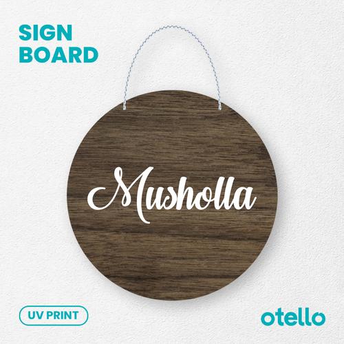 Jual Musholla Signage Kayu Wooden Papan Nama Ruangan Gantung Sign Board ...