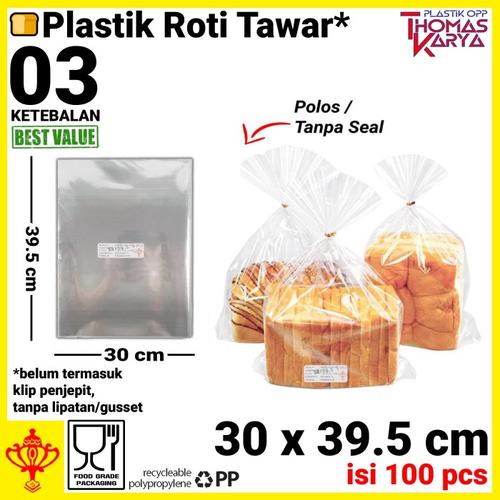 Jual 30x39.5 cm Plastik OPP TIPIS (POLOS) - Plastik Roti Tawar Roti ...