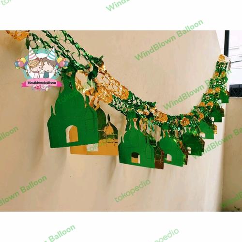 Jual Windblown Banner Flag Wall/Door Ramadhan Decoration/Idul Fitri ...