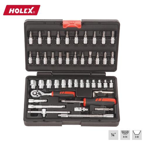 Jual HOLEX Socket Set 1/4 Inch 46 pcs / Kunci Shock Set - Jakarta Pusat ...