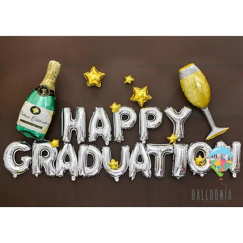 Jual SET Foil Balloon Simple Graduation / Dekorasi Balon Kelulusan ...