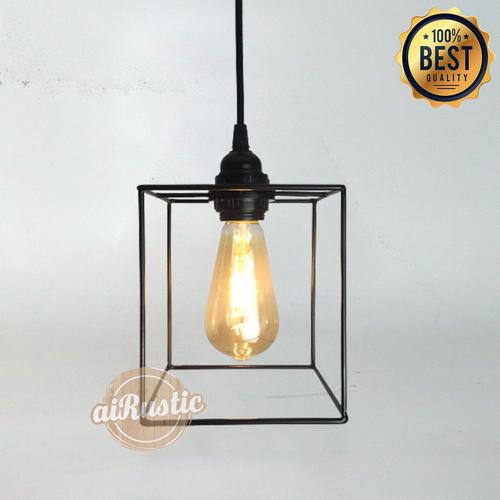 Jual aiRustic - Lampu gantung kubus besi c3 - PakaiLedEdison - Kab ...