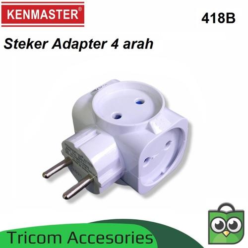 Jual Colokan 4 lubang Steker Colokan listrik T kenmaster 418B - Jakarta ...