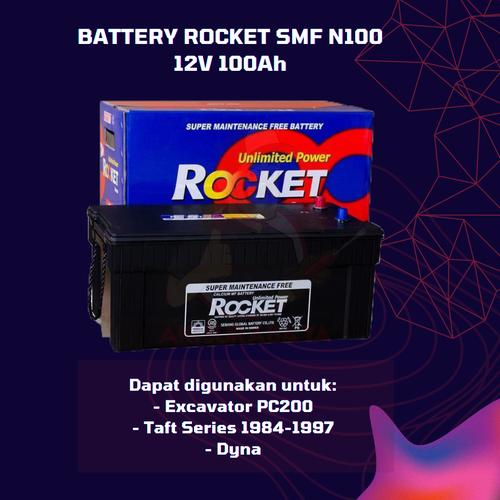 Jual AKI SMF Rocket N100 12v 100Ah Aki Genset / Excavator PC200 /Mobil Dyna - Kota Surabaya ...